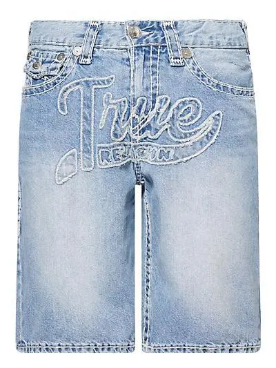 True Religion Bobby Super T Straight-leg Denim Shorts - Beached Out Medium Wash