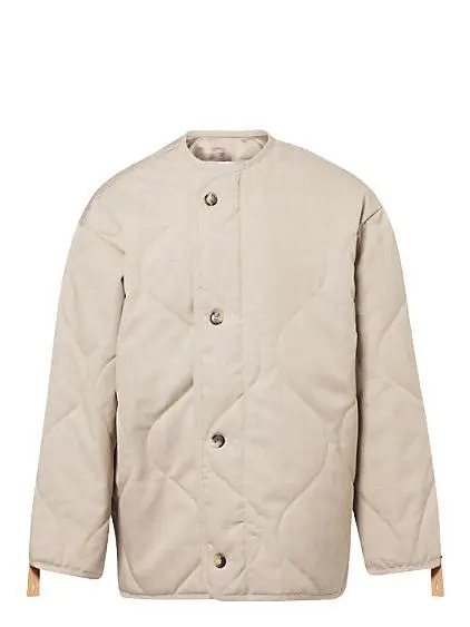 JW Anderson Quilted Loose-fit Wool Jacket - Clay Melange