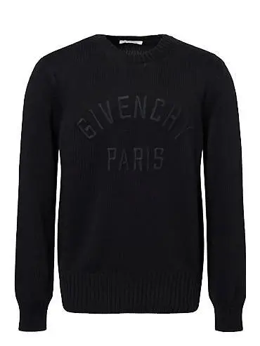 Givenchy Logo-embroidered Cotton Jumper - Black