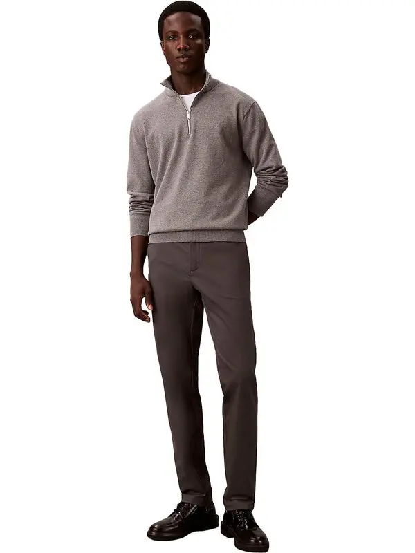 Calvin Klein Cotton Sateen Slim Chino Pants - Dark Grey