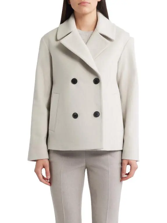 Fleurette Jane Wool Pea Coat - Fawn