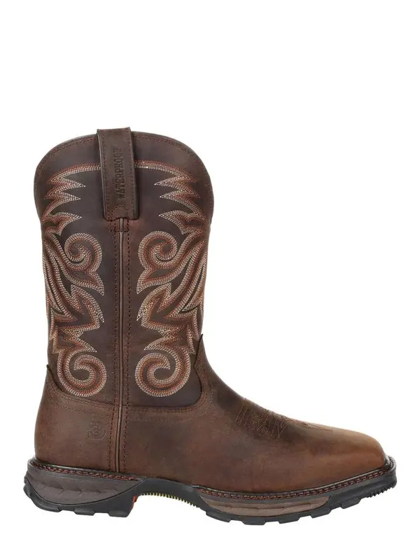 Durango In Steel Toe Waterproof Western Work Boot - Burly Brown