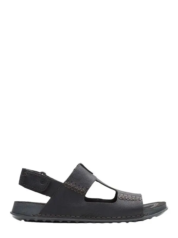 Clarks Crestview Bay Leather Sandals - Black