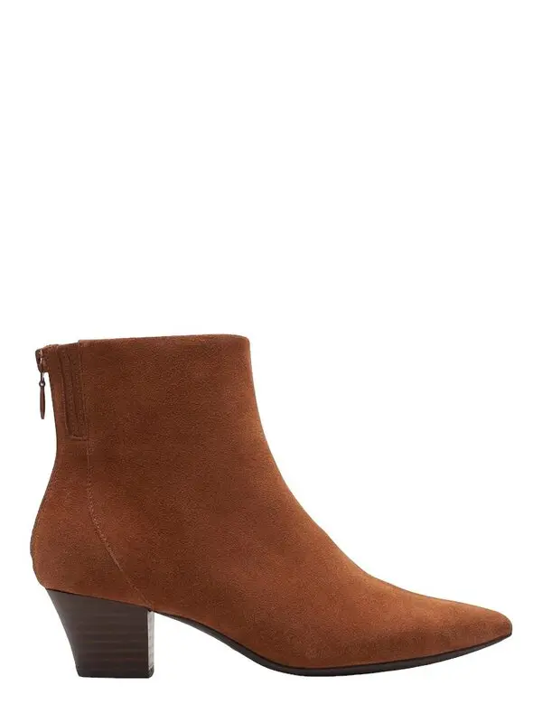 Clarks Teresa Suede Boots - Dark Tan
