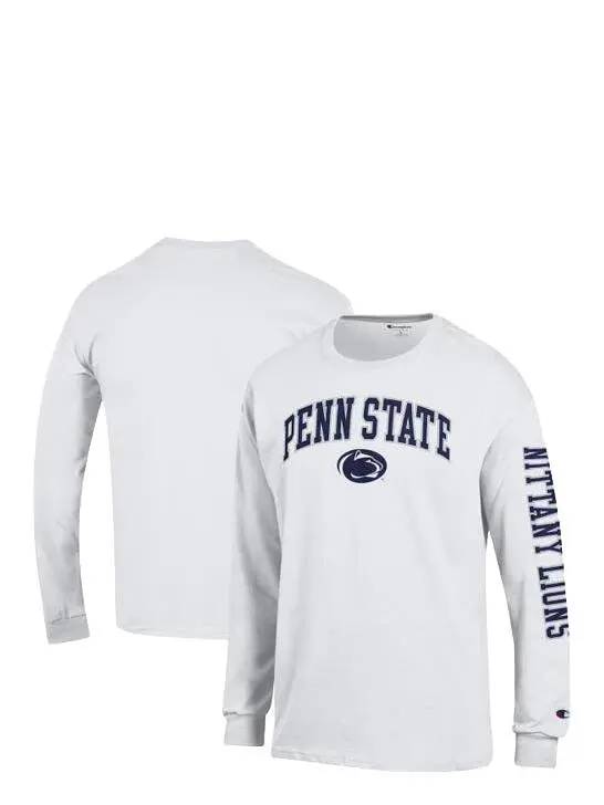 Champion Penn State Nittany Lions Arch Over Logo 2-hit Long Sleeve T-shirt - White