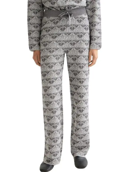 Scotch & Soda Logo Jacquard Knit Pants - Silver/gunmetal