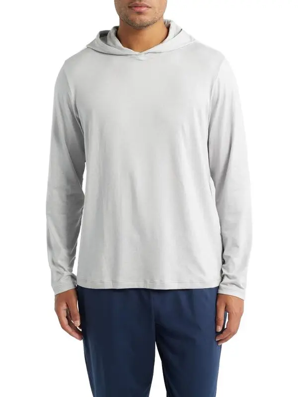 Zella Dynamic Hooded T-shirt - Grey Fog Heather
