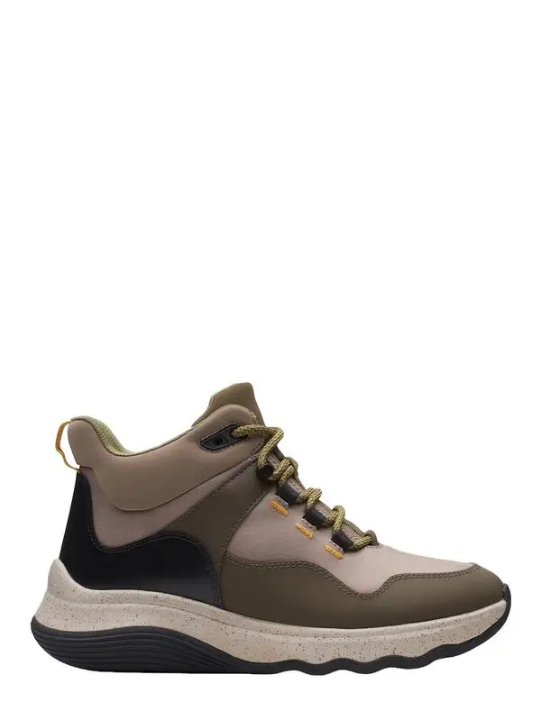 Clarks Jaunt Lo Leather - Dark Olive/combi