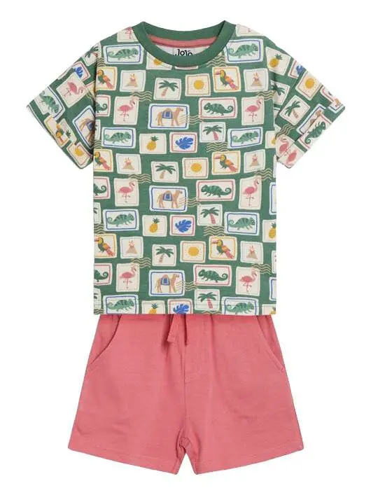 JOJO MAMAN BEBE T-shirt And Shorts Set - Khaki