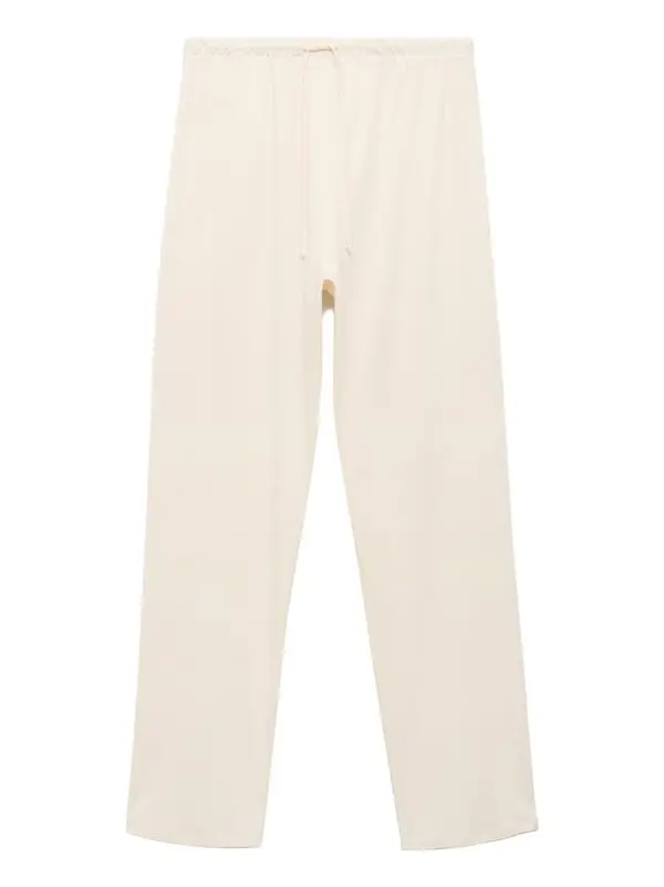 Mango Cotton Pajama Pants - Vanilla