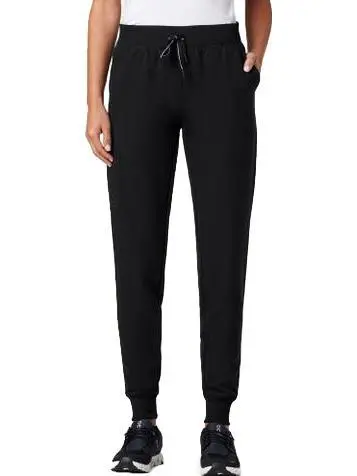 JAANUU Slim Mid-rise 6-pocket Scrub Jogger - Black