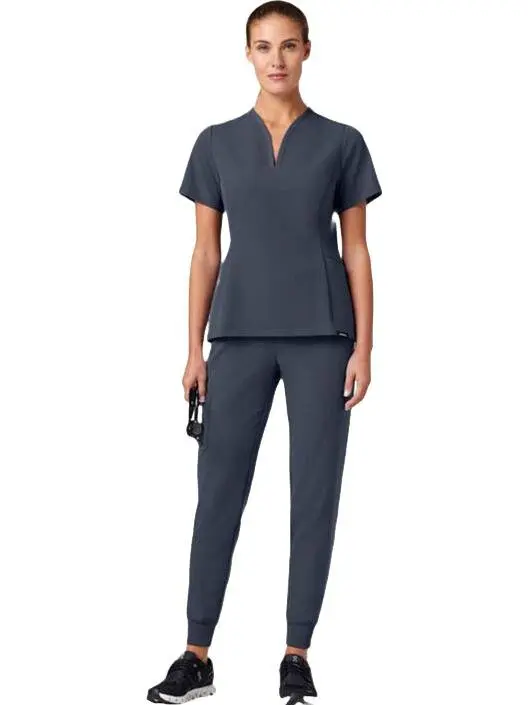 JAANUU Slim Mid-rise 6-pocket Scrub Jogger - Carbon Gray