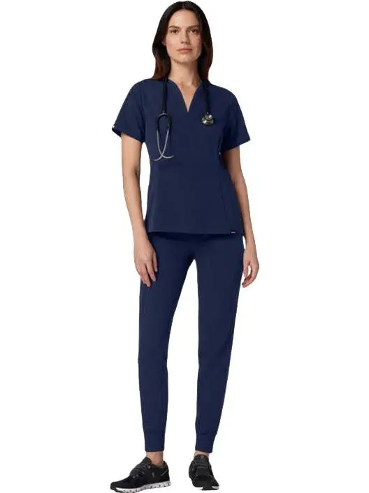 JAANUU Slim Mid-rise 6-pocket Scrub Jogger - Midnight Navy