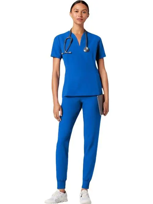JAANUU Slim Mid-rise 6-pocket Scrub Jogger - Royal Blue