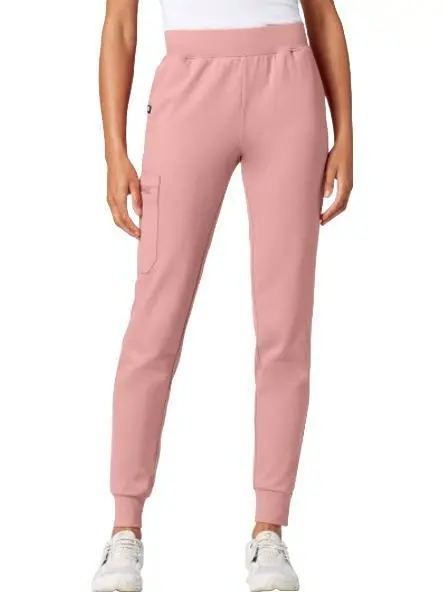 JAANUU Rubi 6-pocket Slim Knit Scrub Jogger - Mauve