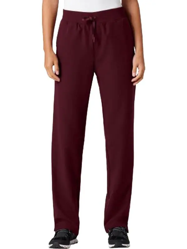 JAANUU Xenos 5-pocket Mid-rise Scrub Pant - Burgundy