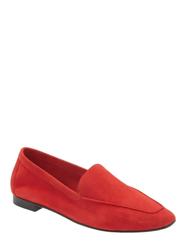 ANDREA CARRANO Mare Moccasins - Red Suede