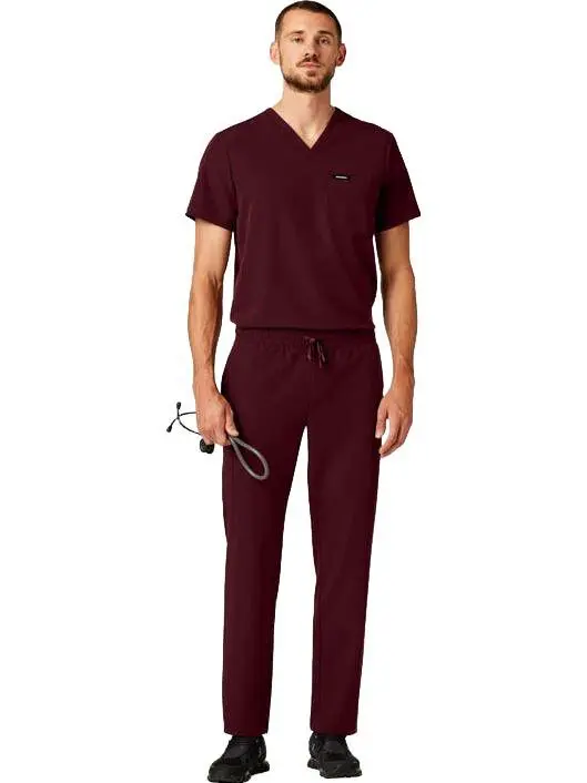 JAANUU Rhodes 7-pocket Straight Leg Pant - Burgundy