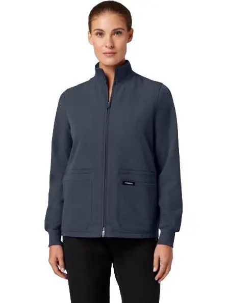 JAANUU Ceri Classic Scrub Jacket - Carbon Gray