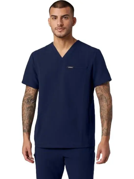 JAANUU Platt 3-pocket Classic V-neck Scrub Top - Midnight Navy
