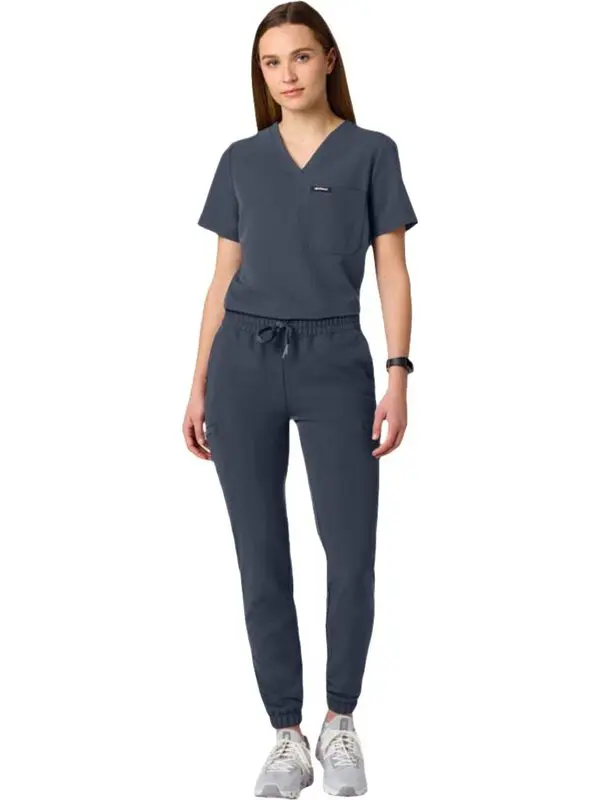 JAANUU Jace 7-pocket Skinny Scrub Jogger - Carbon Gray
