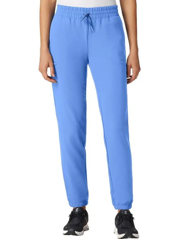 JAANUU Jace 7-pocket Skinny Scrub Jogger - Ceil Blue