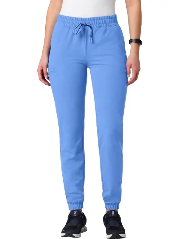 JAANUU Jace 7-pocket Skinny Scrub Jogger - Ceil Blue