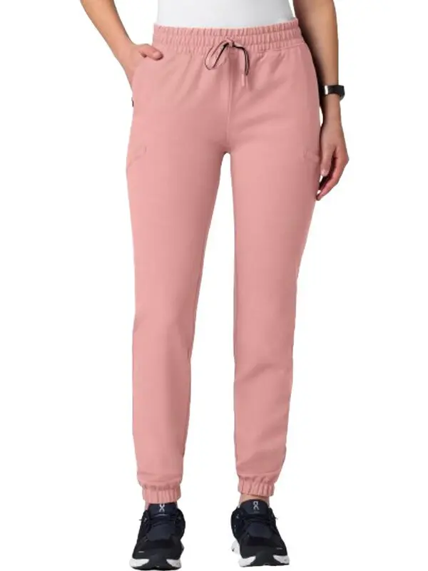 JAANUU Jace 7-pocket Skinny Scrub Jogger - Mauve