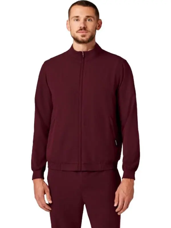 JAANUU Wolfe Classic Scrub Jacket - Burgundy