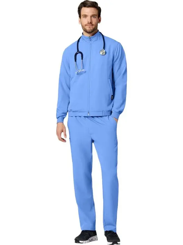 JAANUU Wolfe Classic Scrub Jacket - Ceil Blue