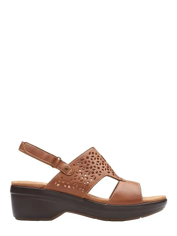 Clarks Tuleah Sun Leather Sandals - Tan