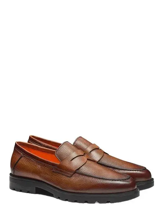 Santoni Penny Loafer - Dark Brown