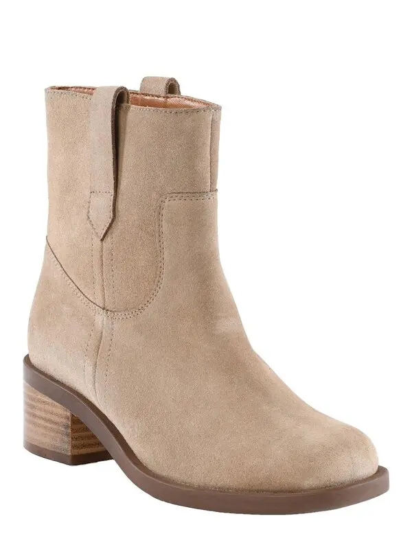 Seychelles Cozy Block Heel Bootie - Taupe
