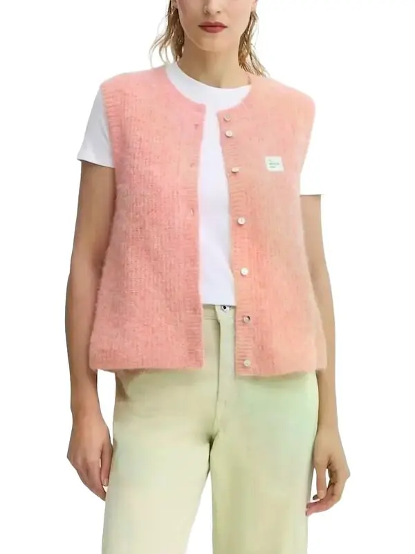 American Vintage East Button-up Vest - Pink