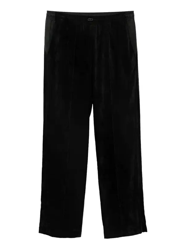 Toga Velvet Straight-leg Track Pants - Black