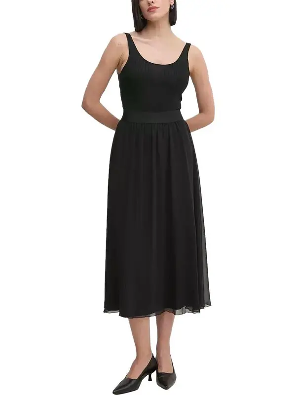 JOOP! Elastic Waistband Midi Skirt - Black