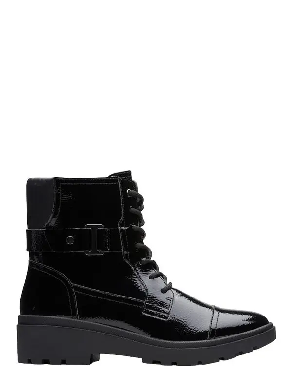Clarks Calla Dance Patent Leather Boots - Black