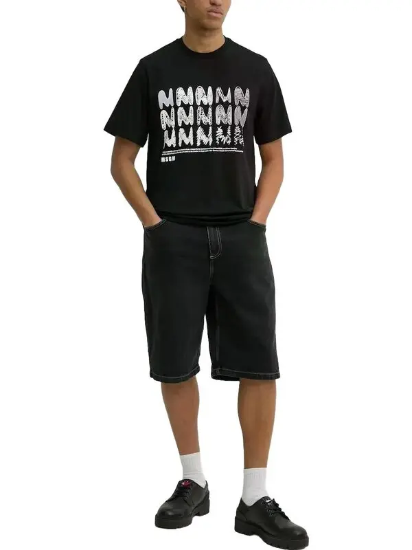 MSGM Graphic-print T-shirt - Black