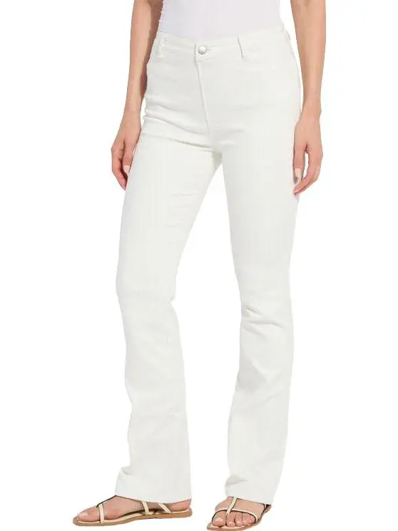 Lyssé Estelle Pull-on Flare Jeans - Ecru White