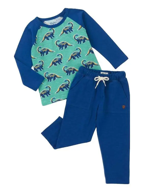 HATLEY Bronto Glow T-shirt & Sweatpants Set - Blue Turquoise