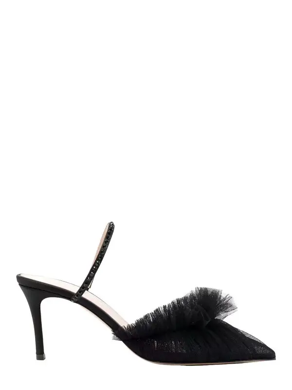 ANDREA WAZEN 75mm Franca Glitz Pumps - Black