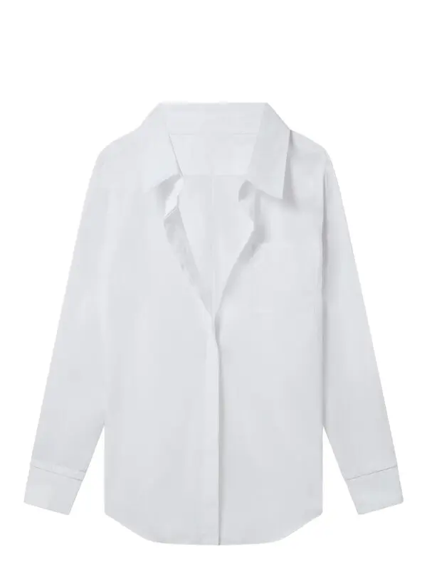 Stella McCartney Open V-neck Collared Shirt - Pure White