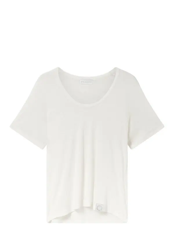 Stella McCartney Semi-sheer Knit Crewneck T-shirt - Cream