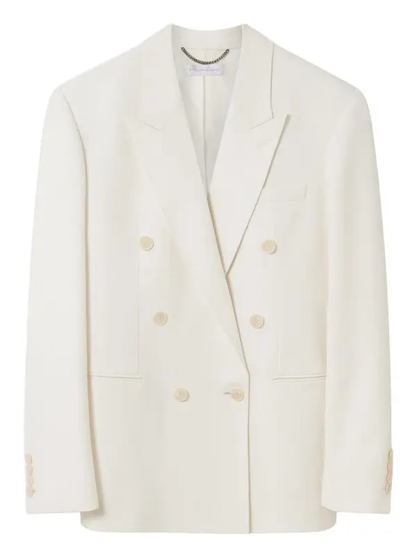 Stella McCartney Double-breasted Tuxedo Blazer - Cream