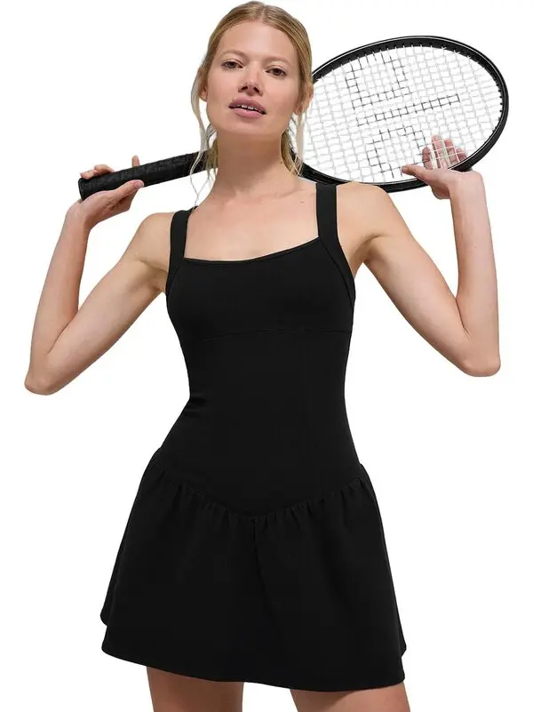 Alo Yoga Break Point Tennis Dress - Black