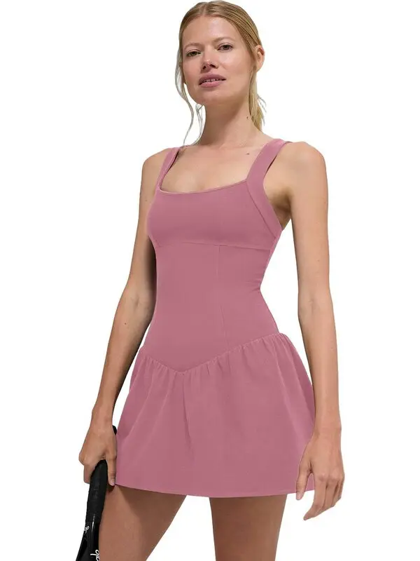Alo Yoga Break Point Tennis Dress - Pink Wild Rose