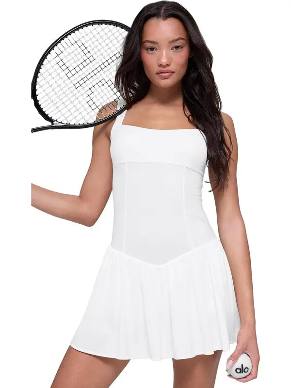Alo Yoga Break Point Tennis Dress - White