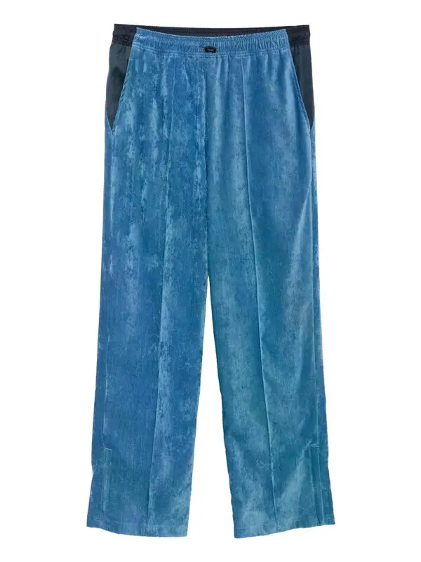 Toga Velvet Straight-leg Track Pants - Blue