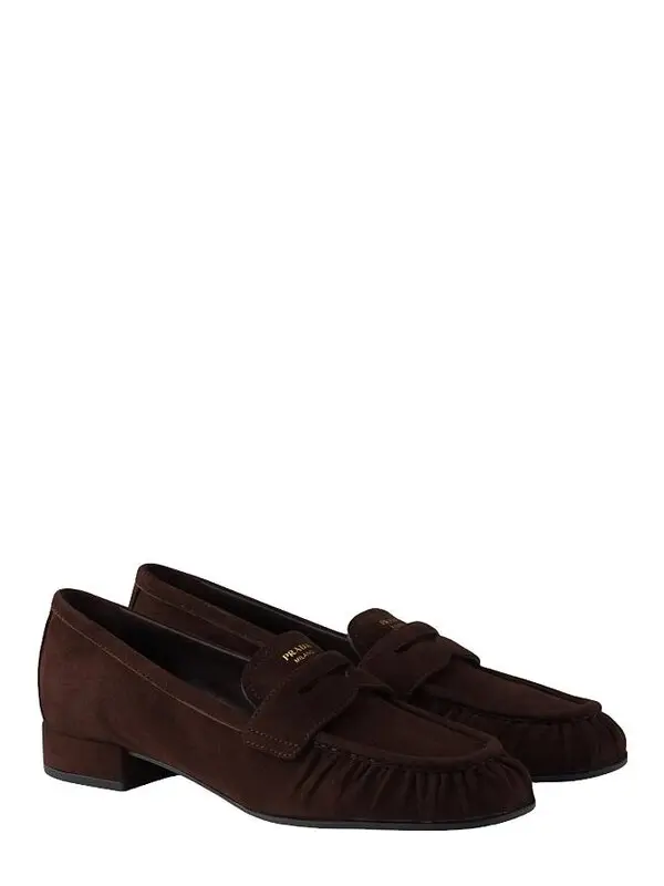 Prada Suede Loafers - Brown