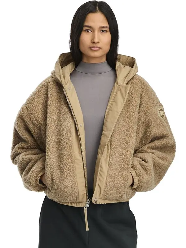 Canada Goose Alberni Reversible Fleece Bomber - Desert Sand/ Desert Sand